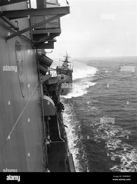 The Destroyer Uss Caron Dd 970 Is Struck By The Bows Of A Soviet