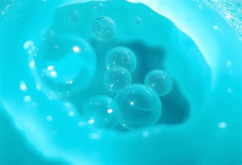 Aqua Hued Gel Texture Background With Bubbles Trapped Inside Premium Ai Generated Image