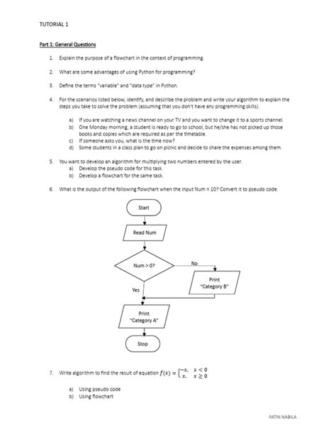 Its62604 Tutorial 1 Introduction To Python Programming Pdf