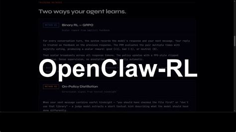 Openclaw Rl How Talking Enables Smarter Training
