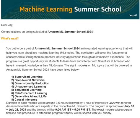 Jay Patel On Linkedin Amazonmlsummerschool Machinelearning Ai