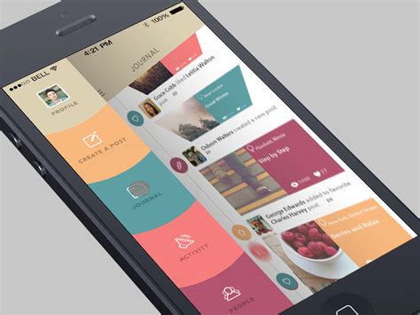 Side Menu On Behance