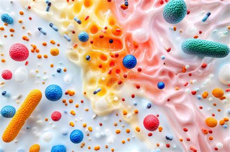 A Vibrant And Colorful Background Representing The Microbiome With