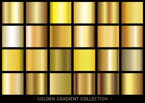 Golden Gradient Collection Modern Combinations Of Colors And Shades Color Gradient Palette In
