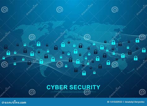 Cyber Security Concept Or Information Network Protection Data