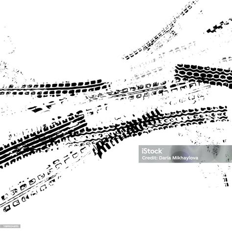 자동차 오토바이 또는 자전거의 타이어 트레드에서 흔적 모토크로스 랠리 트랙 지저분한 바퀴의 흔적 벡터 텍스처 타이어에 대한 스톡 벡터 아트 및 기타 이미지 Istock