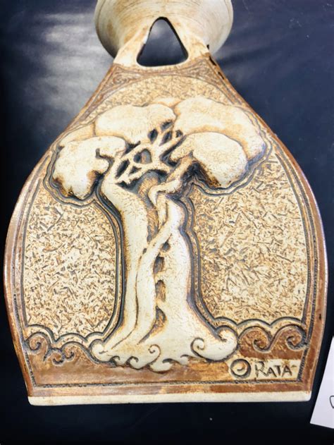 Large Striking Vase With Unknown Mark And Incised “rata”