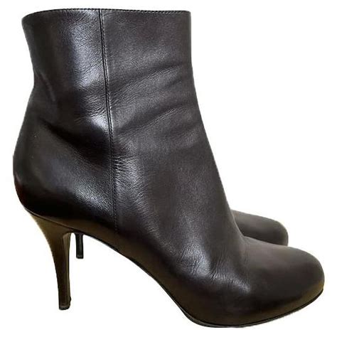 Sergio Rossi Ankle Boots Black Leather Ref552155 Joli Closet