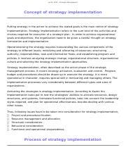 Implementation Phase Pdf Jul 26 2023 Strategic Management Concept Of Strategy Implementation