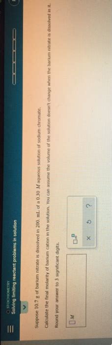 Solved Ostochometry Solving Limiting Reactant Problems In