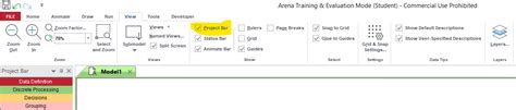 Why My Project Bar Doesn T Show When I Start The Arena Program Stack Overflow