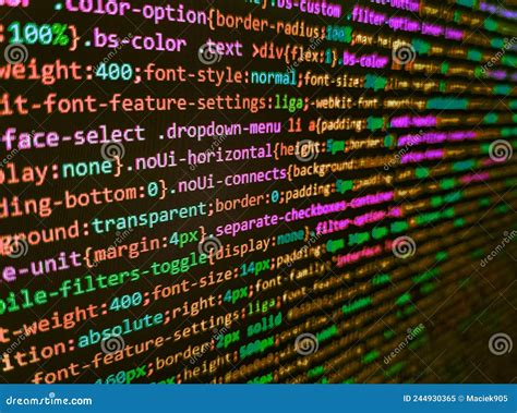 Web Developer Html Code With Css On Screen Coding Css On Mornitor At