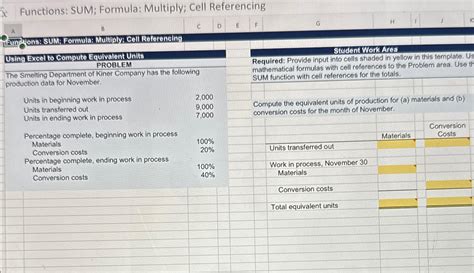 Solved Functions Sum Formula Multiply Cell