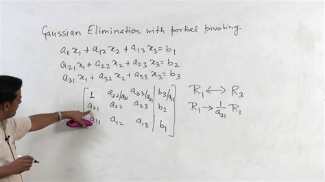 gaussian elimination with partial pivoting youtube