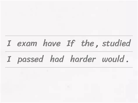 Third Conditional Unjumble