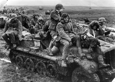 German Halftruck In The Mud Od The Eastern Front One Of The Soldiers