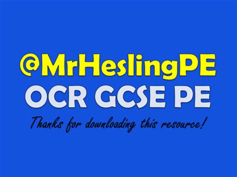 ocr gcse pe 2 1b commercialisation teaching resources