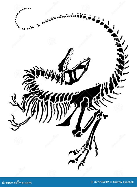 Dinosaur Bone Illustration Tyrannosaurus 322795242