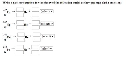 Solved Write A Nuclear Equation For The Decay Of The Chegg