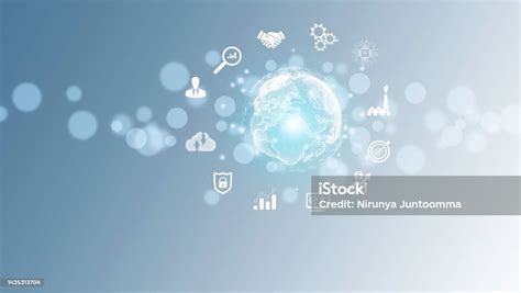 그림 파란색 배경에 글로벌 네트워크 연결 빅 데이터 분석 및 비즈니스 인텔리전스 개념 세계 지도의 포인트와 글로벌 비즈니스의 선 구성 개념 디지털 링크 기술 0명에 대한