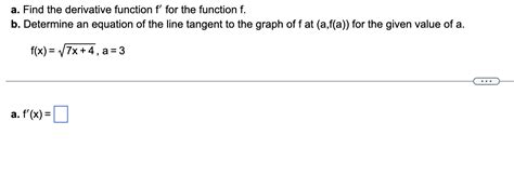 solved a ﻿find the derivative function f ﻿for the function