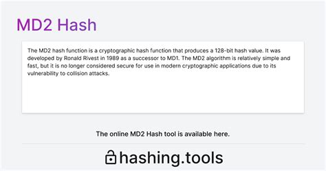 Md2 Hash Hashingtools