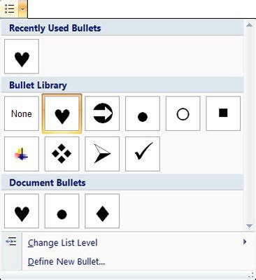 How To Customize Bullets In Word Bulleted Lists Dummies