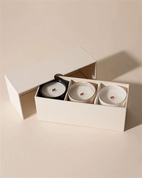 Luxury Rigid Candle Diffuser Two Pieces Lid And Bottom Base Shoulder