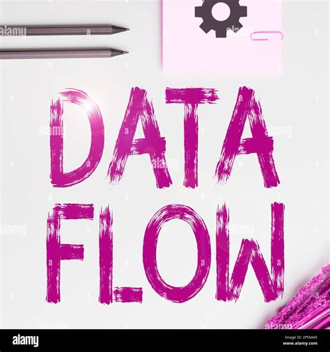 Text Caption Presenting Data Flow Internet Concept The Movement Of