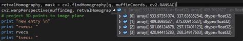 Opencv Python Findhomography Srcpoint Input Not Compatible Stack Overflow