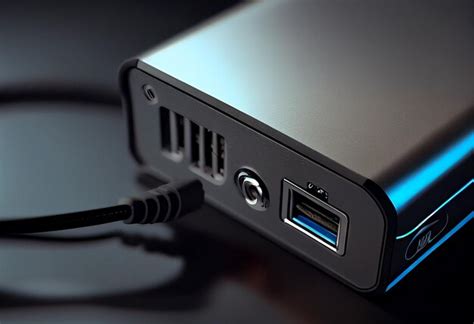 External Hard Drive With Usb Cable On Black Background Generative Ai Premium AI Generated Image