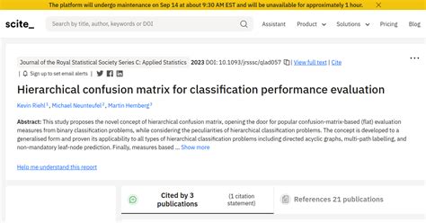 Citation Report Hierarchical Confusion Matrix For Classification Performance Evaluation