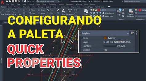 configurando a paleta quick properties no autocad adcad