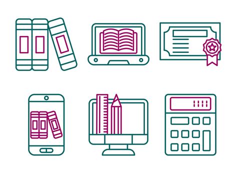 Learning Vector Icon Set 17482689 Vector Art At Vecteezy