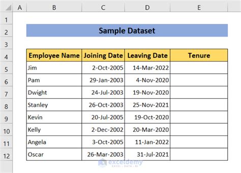 How To Calculate Tenure In Years And Months In Excel ExcelDemy