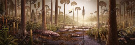 Prehistoric Amphibians Illustration Stock Image C0601508