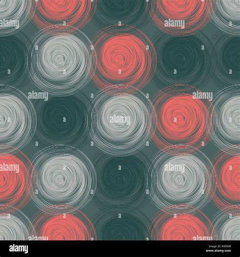 Polka Dot Seamless Pattern With Abstract Circles Vector Illustration Stock Photo Alamy