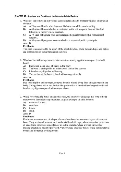Porths Pathophysiology 10th Edition Ch 47 Structure And Function Of The Musculoskeletal System