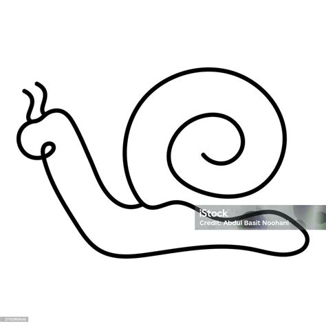 달팽이 느린 생활 Monoline 아이콘 디자인 마음 챙김 생활 느린 움직임 단순함 삶의 균형을 나타냅니다 편집 가능한
