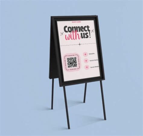 QR Code Social Media Branding Digital Template DIY X Light Pink Feminine Social