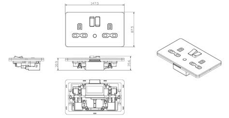 A G DP Switched Socket With Photocell Nightlight Function Matt White With White Insert ML