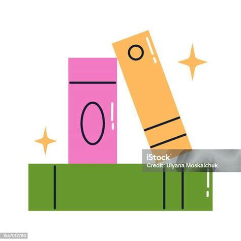 책의 벡터 그림입니다 플랫 디자인의 책과 별 더미 교육 및 학교 디자인으로 돌아갑니다 동화책 공부에 대한 스톡 벡터 아트 및 기타 이미지 Istock