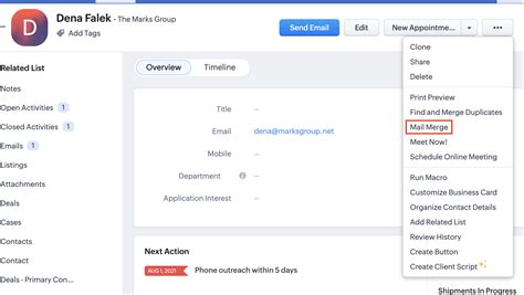 Using Mail Merge With Zoho Crm The Marks Group Small Business Consulting Crm Consultancy
