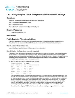 4 3 4 Lab Linux Servers Objectives In This Lab You Will Use The Linux Command Line To