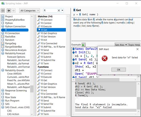 Solved Problem With Jmp And R R Send R Get Return The Final R