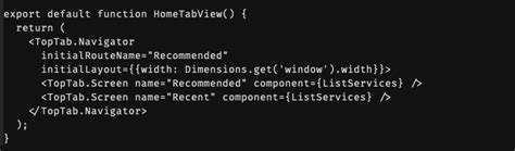 Material Top Tab Navigator Not Visible When Nested In Stack Navigator Route Rreactnative