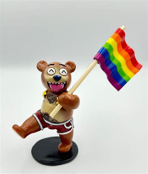 Bubble Butt Bear Pride Flag Chubby Bear Figurine Etsy