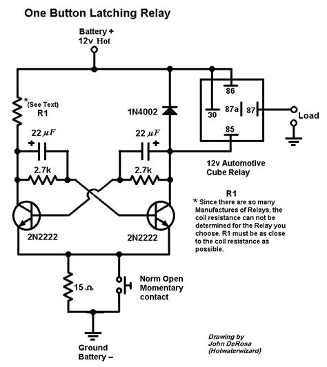 Latching Relay Wiring Schematic