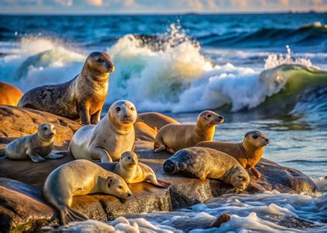 Playful Seal In Arctic Habitat Stunning Wildlife Image Premium Ai
