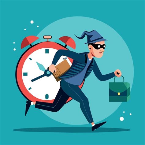 Steal Time Productivity Or Procrastination Problem Work Efficiency To Finish In Deadline Strateg